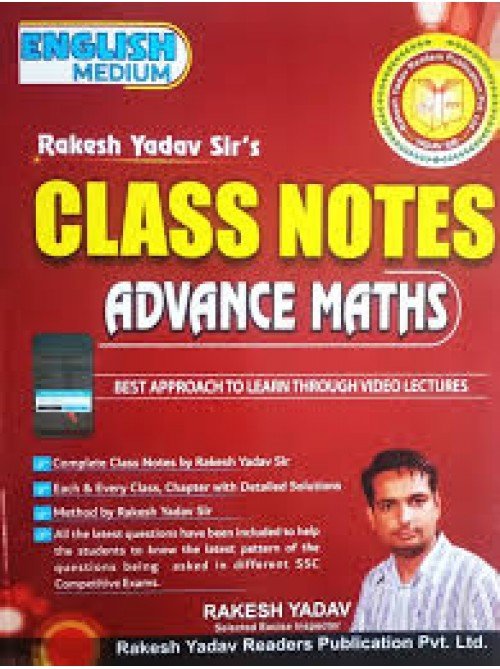Rakesh Yadav Class Notes Advance Maths Bilingual 2024-25 Edition Based ...